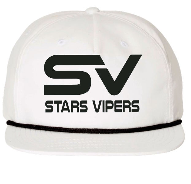 RICAHRDSON 256 BLACK AND WHITE ROPE HAT SV STARS VIPERS LOGO | CHRISTY ...
